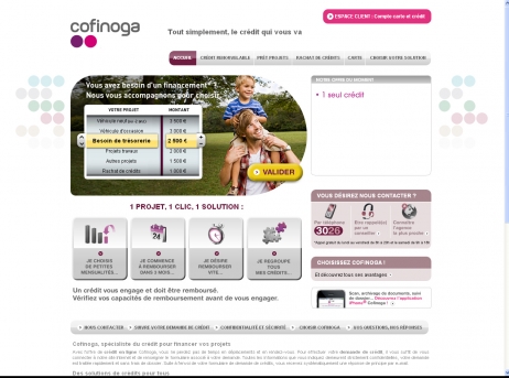 WWW.COFINOGA.FR Espace Client Cofinoga Mon compte Assurances Crédit